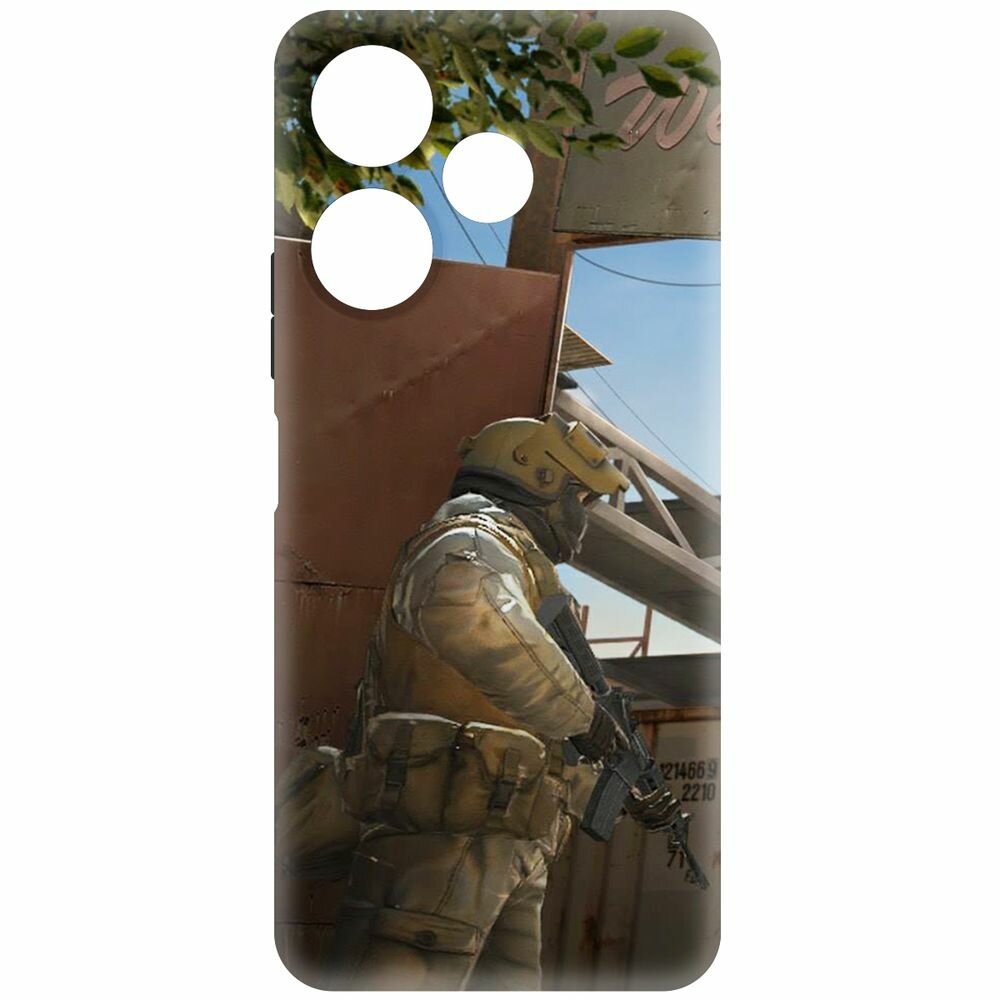 Чехол-накладка Krutoff Soft Case Cтандофф 2 (Standoff 2) - Rust для Xiaomi Redmi 13 черный