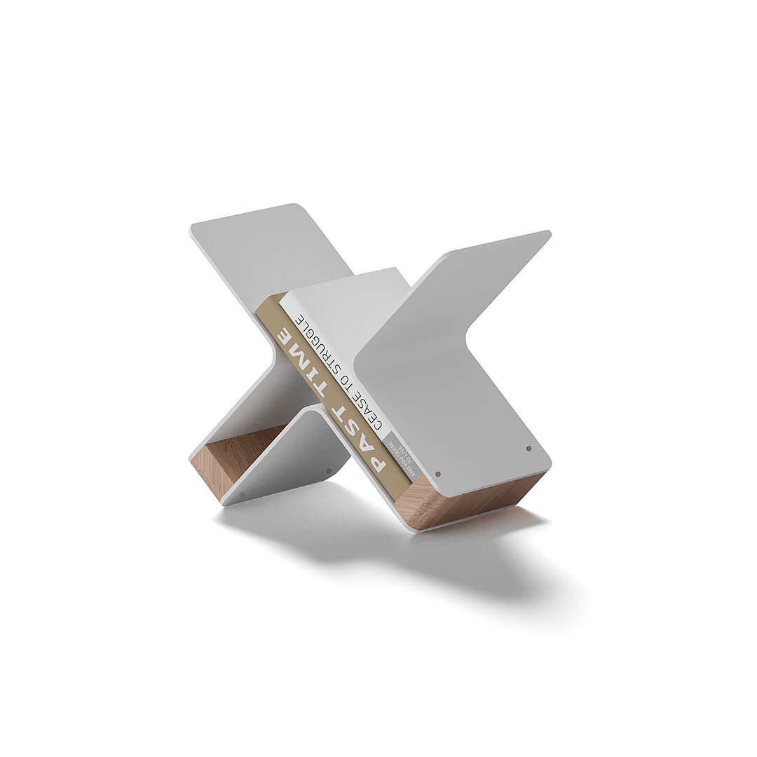 Полка-газетница "X" белого цвета производства компании Marka