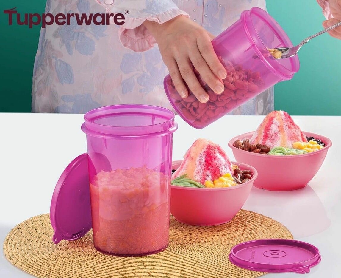 Контейнер "Мульти-Хит" 1 л розовый. 2шт Tupperware