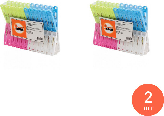 Прищепки для белья Рыжий кот пластик 24шт. (комплект из 2 шт)