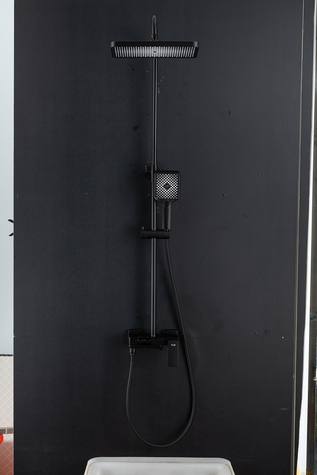 Душевая стойка Frap F2487-6 черный, латунь