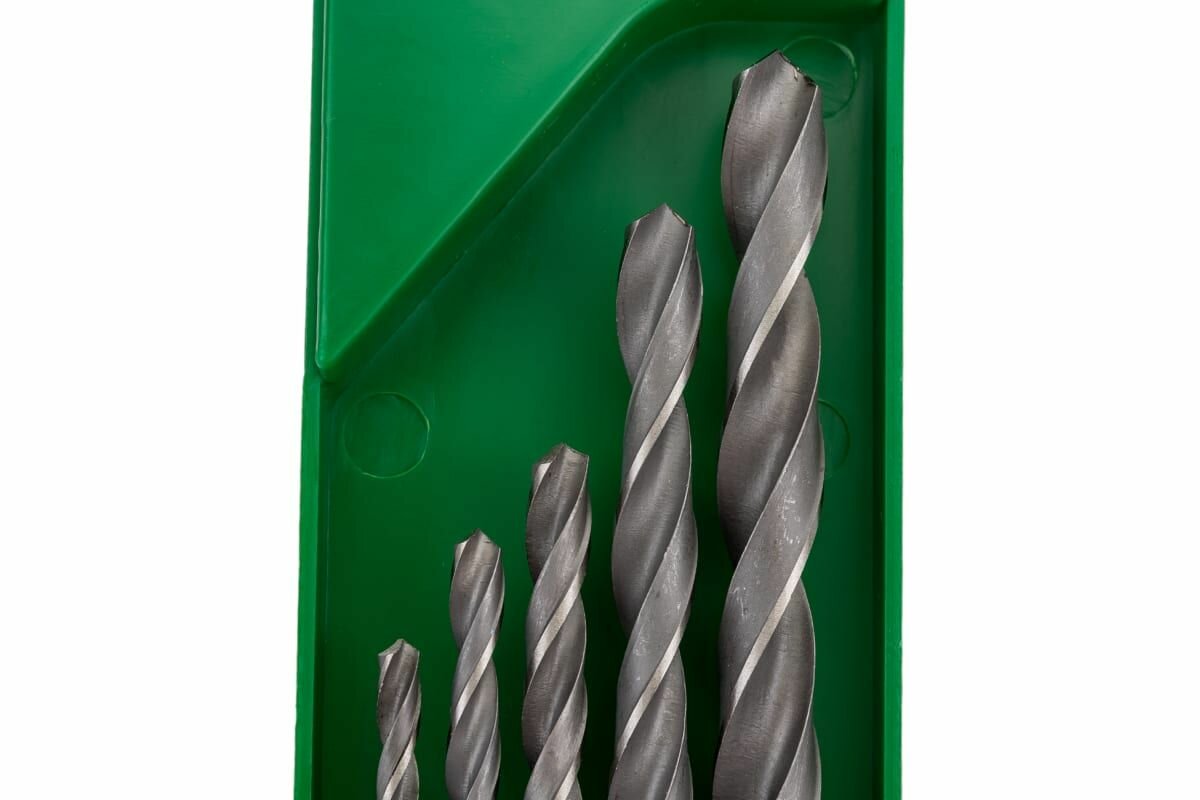 Набор сверл 5 шт. по металлу резолюкс Р6М5 4; 5; 6; 8; 10 мм