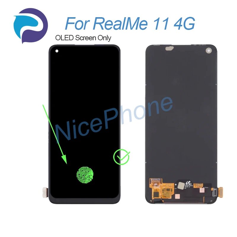 ЖК-экран для RealMe 11 4G + сенсорный дигитайзер 2400*1080 RMX3636 для RealMe 11 4G OLED Screen Only