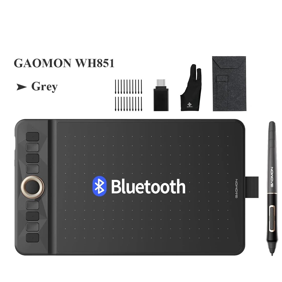 Графический планшет GAOMON WH851 Dark Grey 8x5" Bluetooth