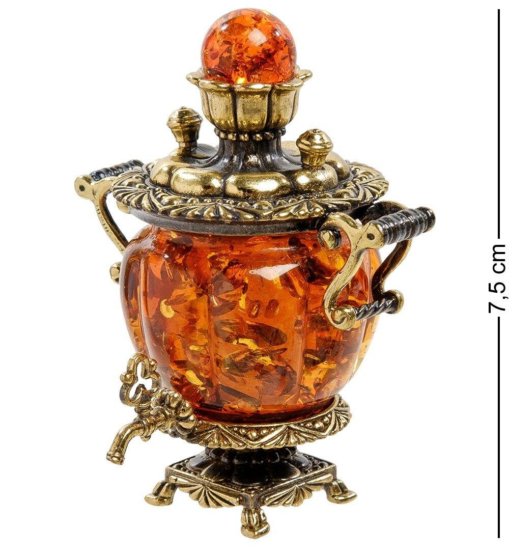 Фигурка Самовар модерн (латунь, янтарь) A2114854 Народные промыслы бронзовый