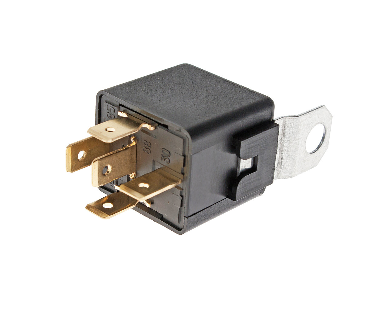 Реле электромагнитное 12V 5-ти контактное с кронштейном АВАР