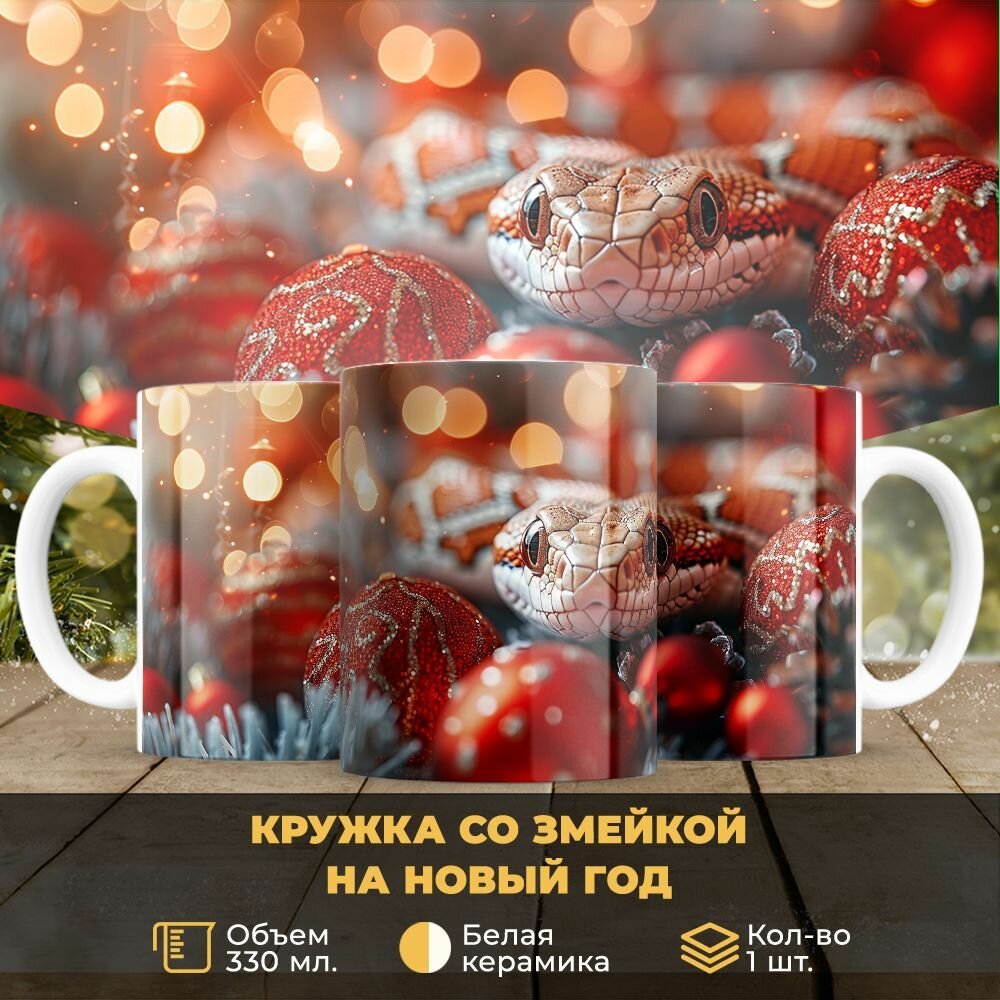 Кружка 330 мл, Золотая змея