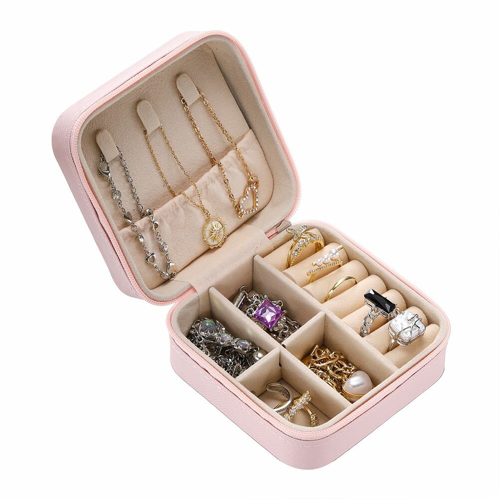 Классическая шкатулка Для украшений , цвет светло-розовый , 1 шт