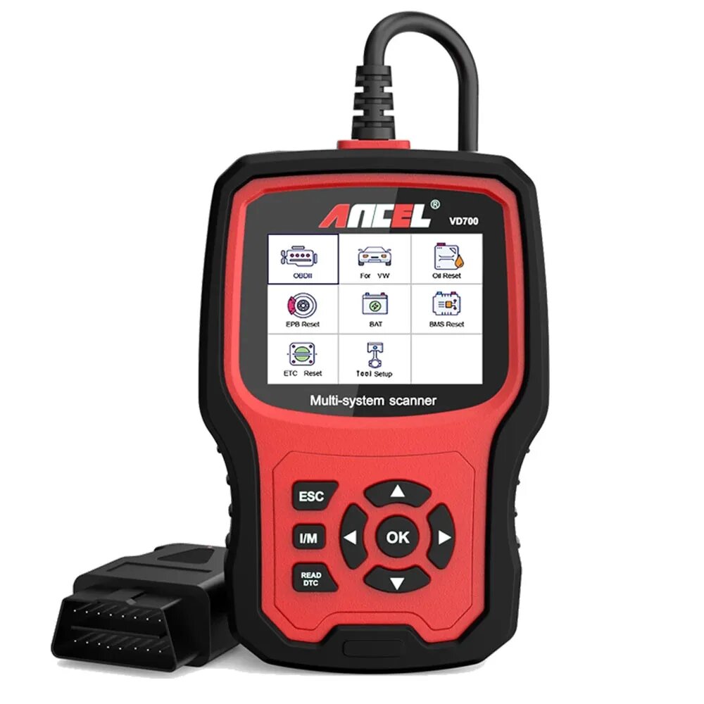 Диагностический Сканер Ancel VD700 OBD2 Для Автомобилей: Считыватель Кодов Неисправностей