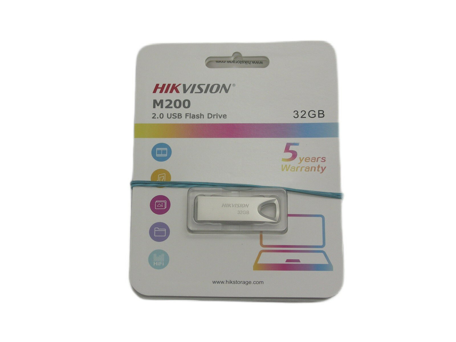 Флешка USB 32Gb, USB 2.0, Hikvision, HS-USB-M200/32G