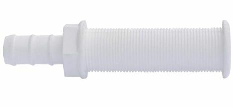 Горловина сливная Osculati под распираемые пробки, пластик, 22.7 х 150 мм, штуцер 19 мм, белый