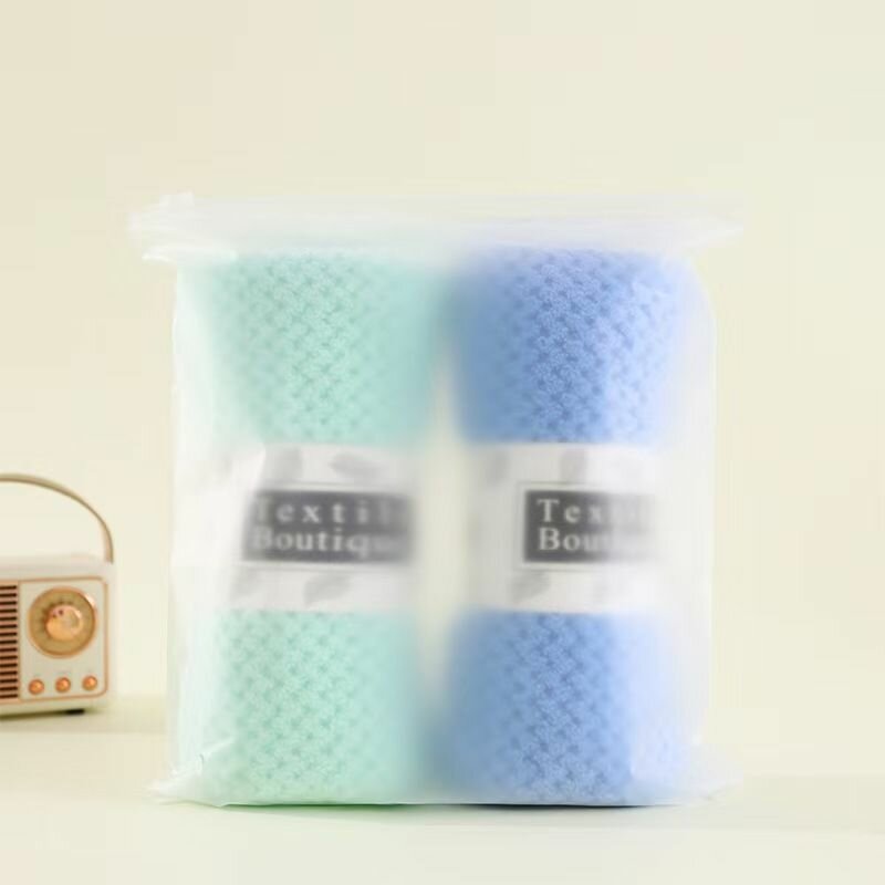 Коралловый флисовый полотенцесет, случайный цвет, 2 предмета