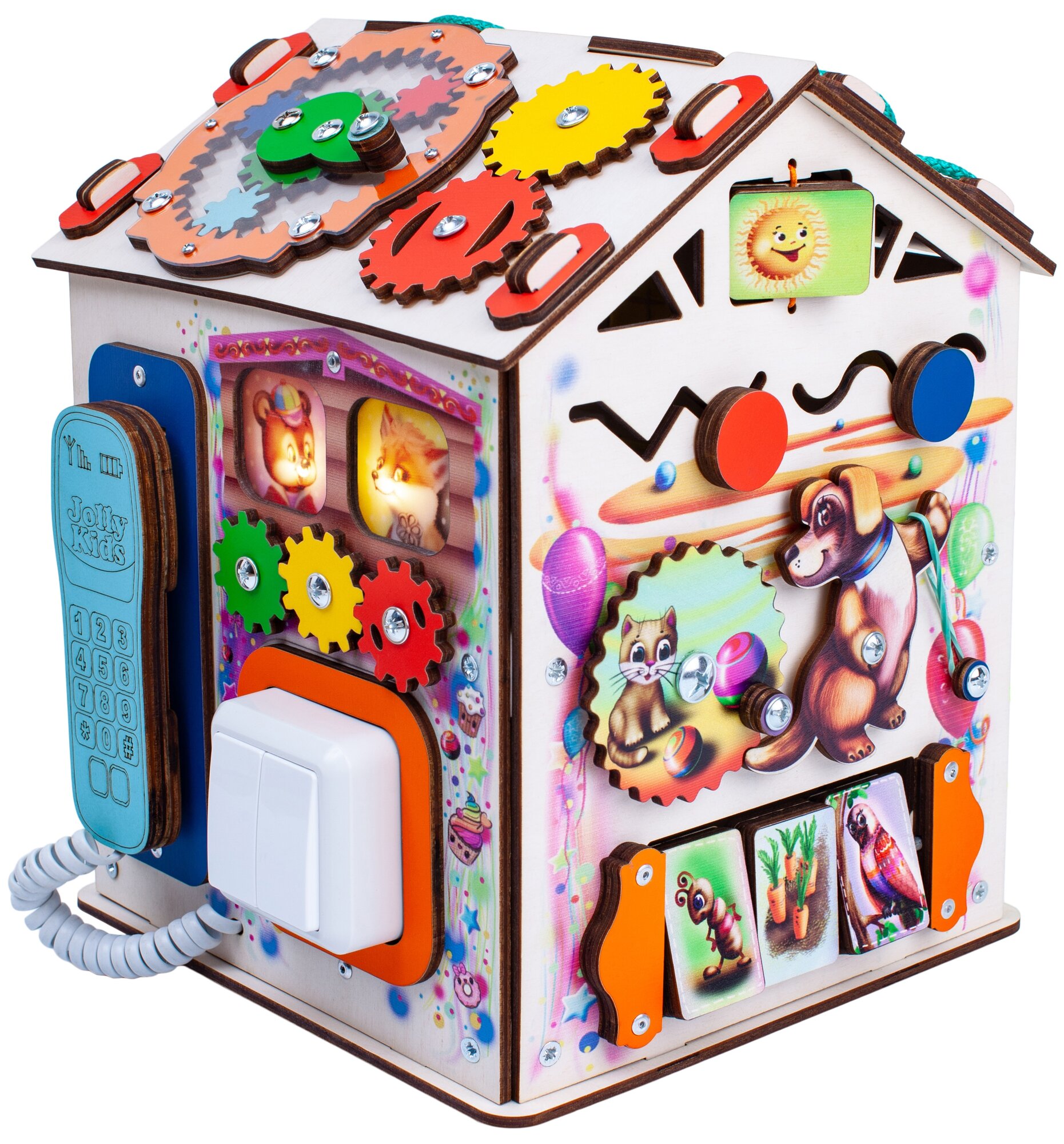 Игрушка Jolly Kids бизиборд Зверята