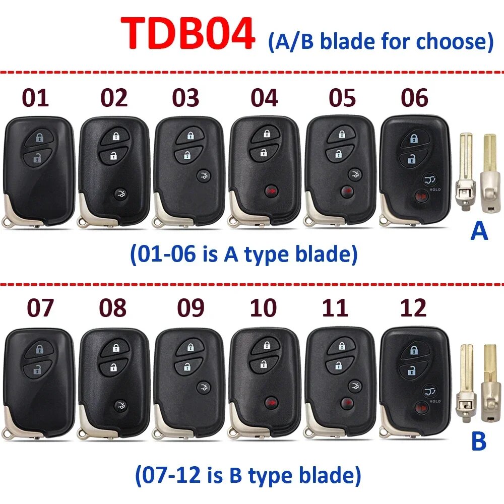 KEYDIY TDB04 Универсальный смарт-ключ, Цвет: 05