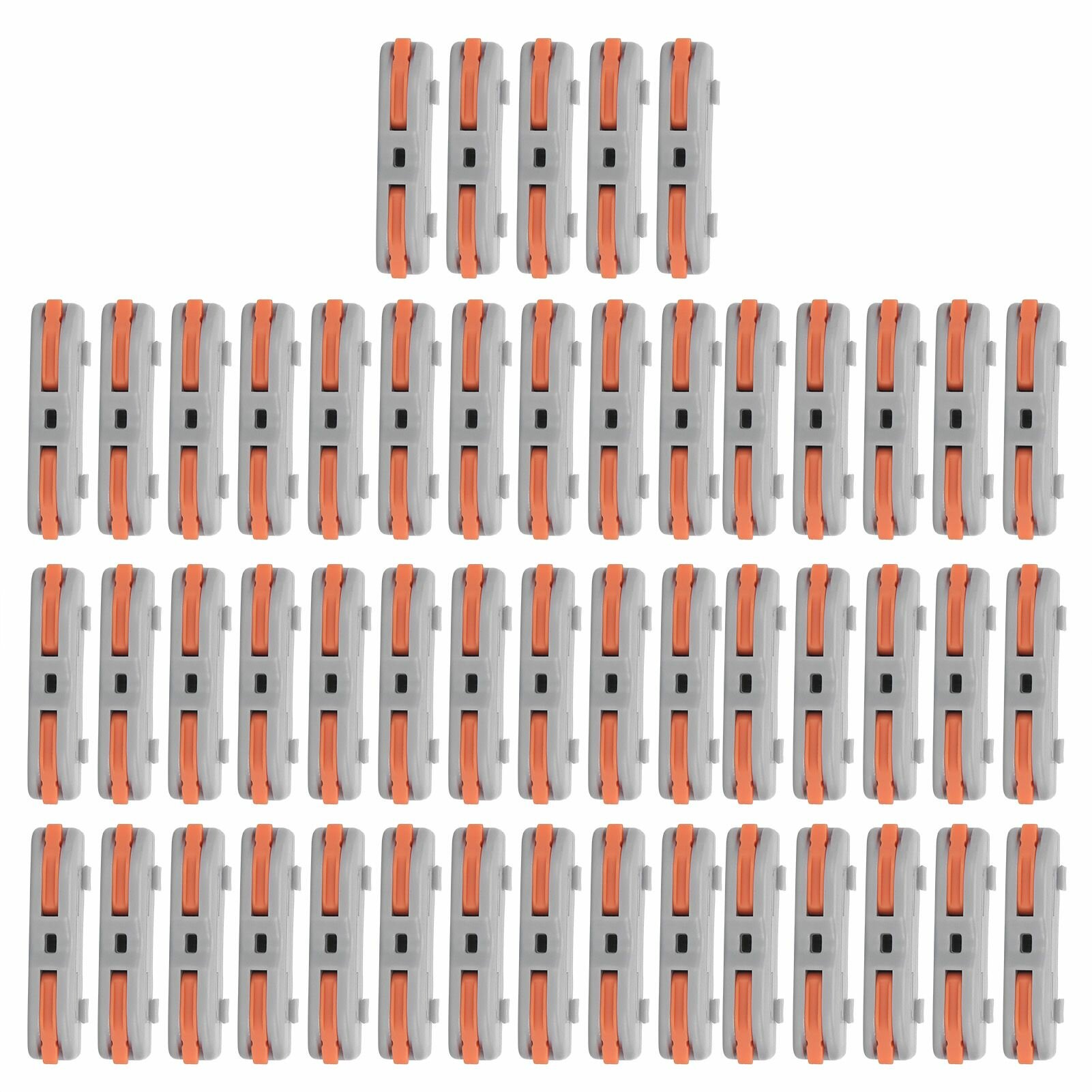 50 шт. быстросъемные соединители для проводов, медные, с пружинным зажимом, 32 А, 250 В, для освещения, электроники, техники