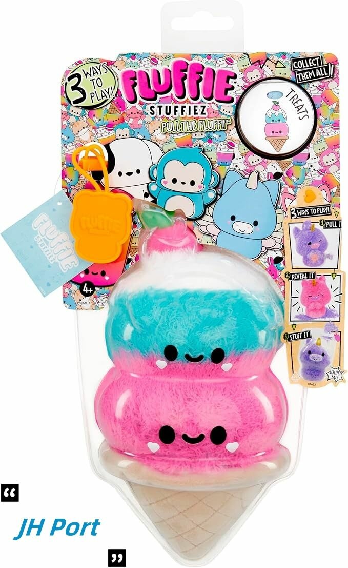 Флаффи Стаффи Игровой набор Fluffie Stuffiez Мороженое с двойными шариками третье поколение Новая серия