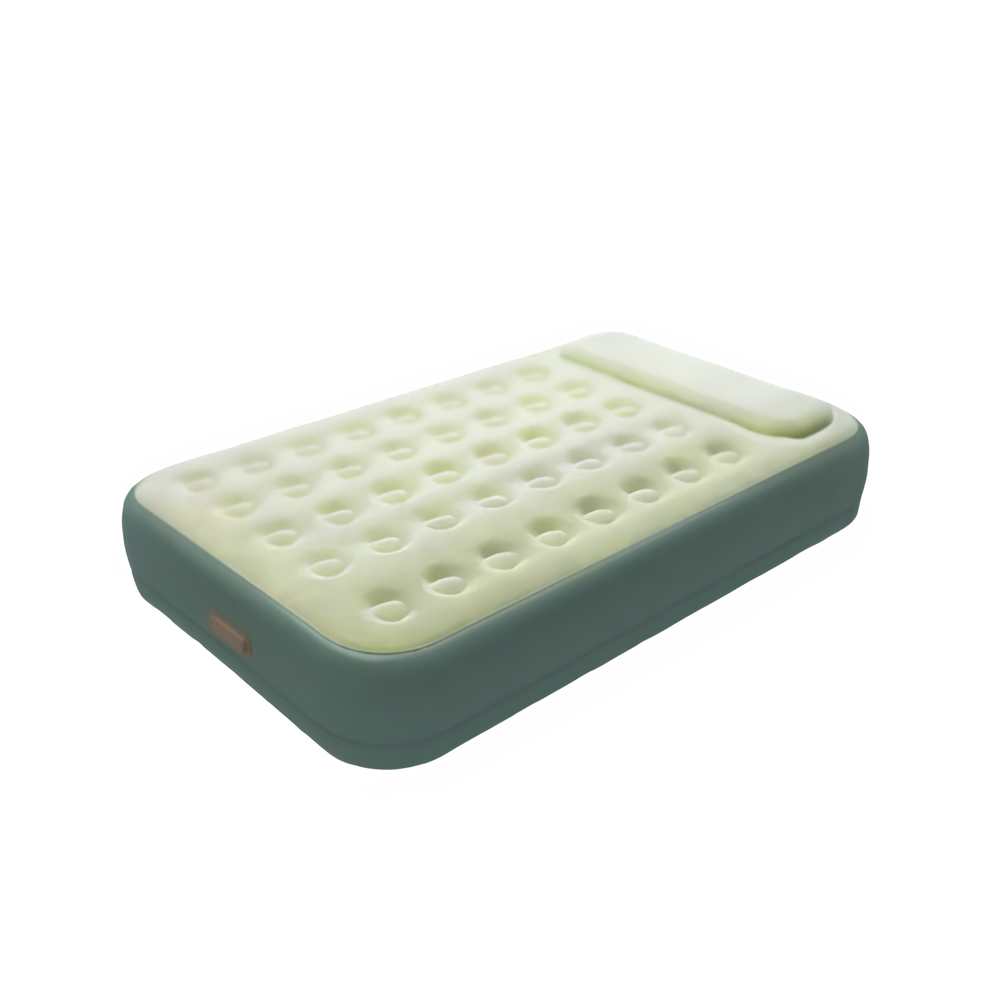 Надувная кровать Circle Qi, складная кровать Xunshan Brown 190×100×25, матрас Jushan Camp 2600 мАч (зеленый)