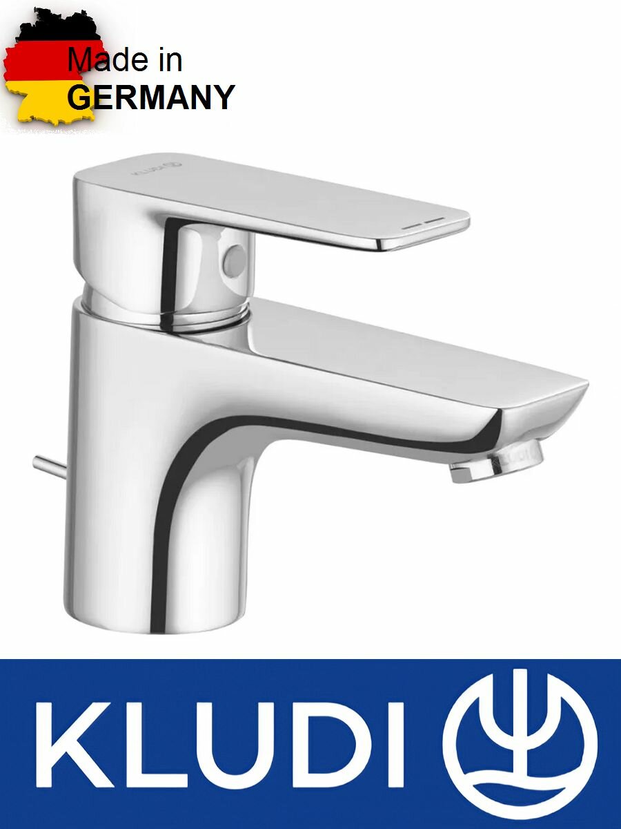 Смеситель для раковины Kludi Pure&Style 120 с донным клапаном 403850575