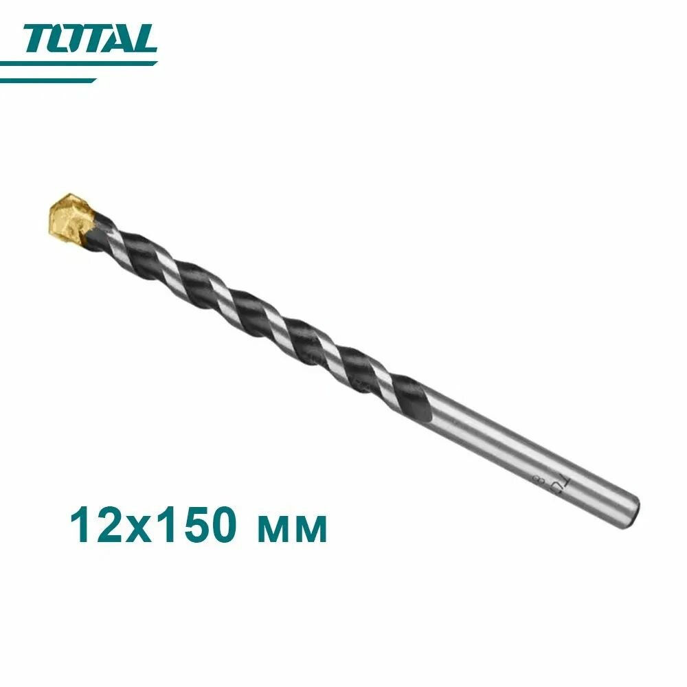 Сверло по бетону 12x150мм, твердосплавная напайка TOTAL TAC211201 (1шт.)