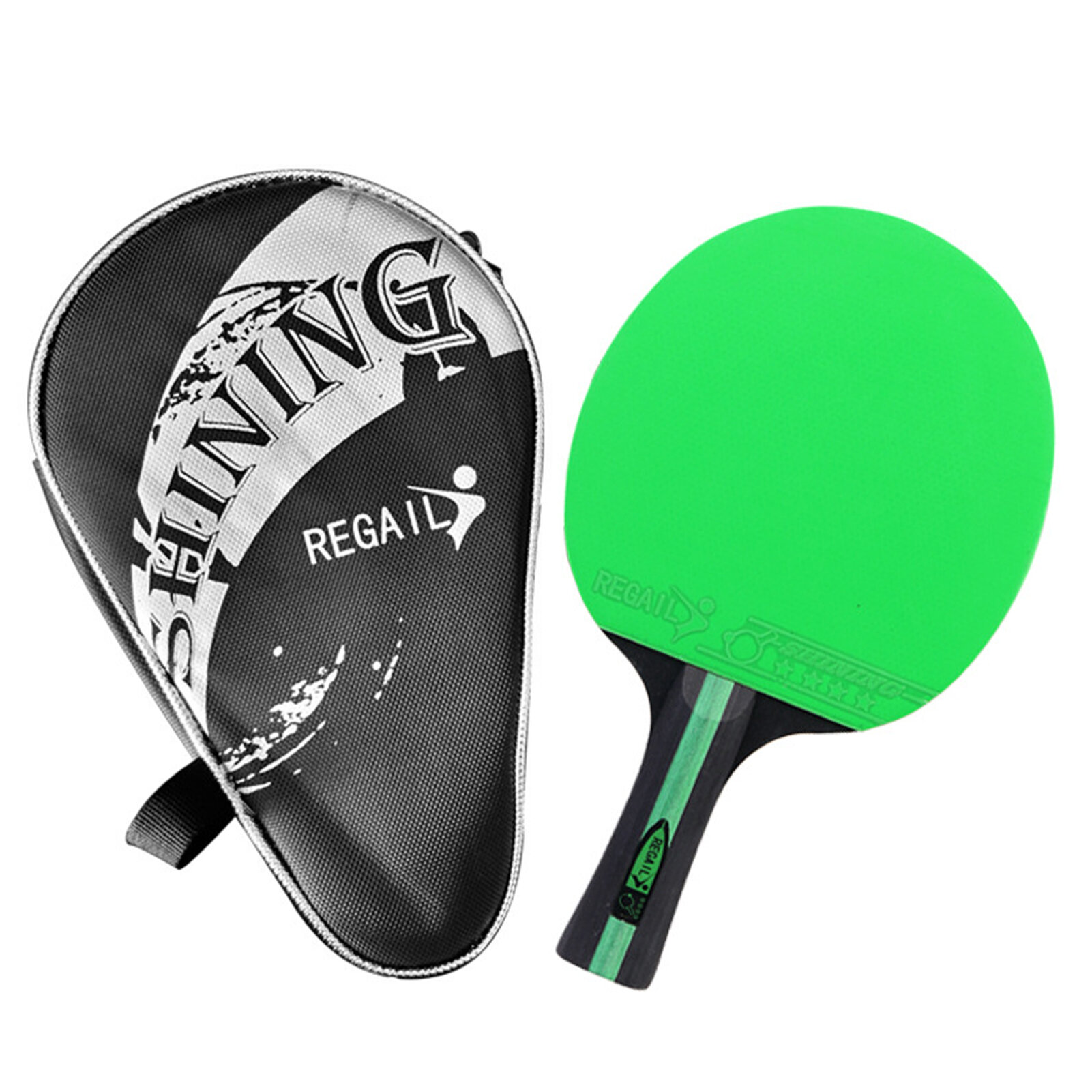 Ping Pong Paddle Table Tennis Racket with Carry Bag for Beginners Boys Girls