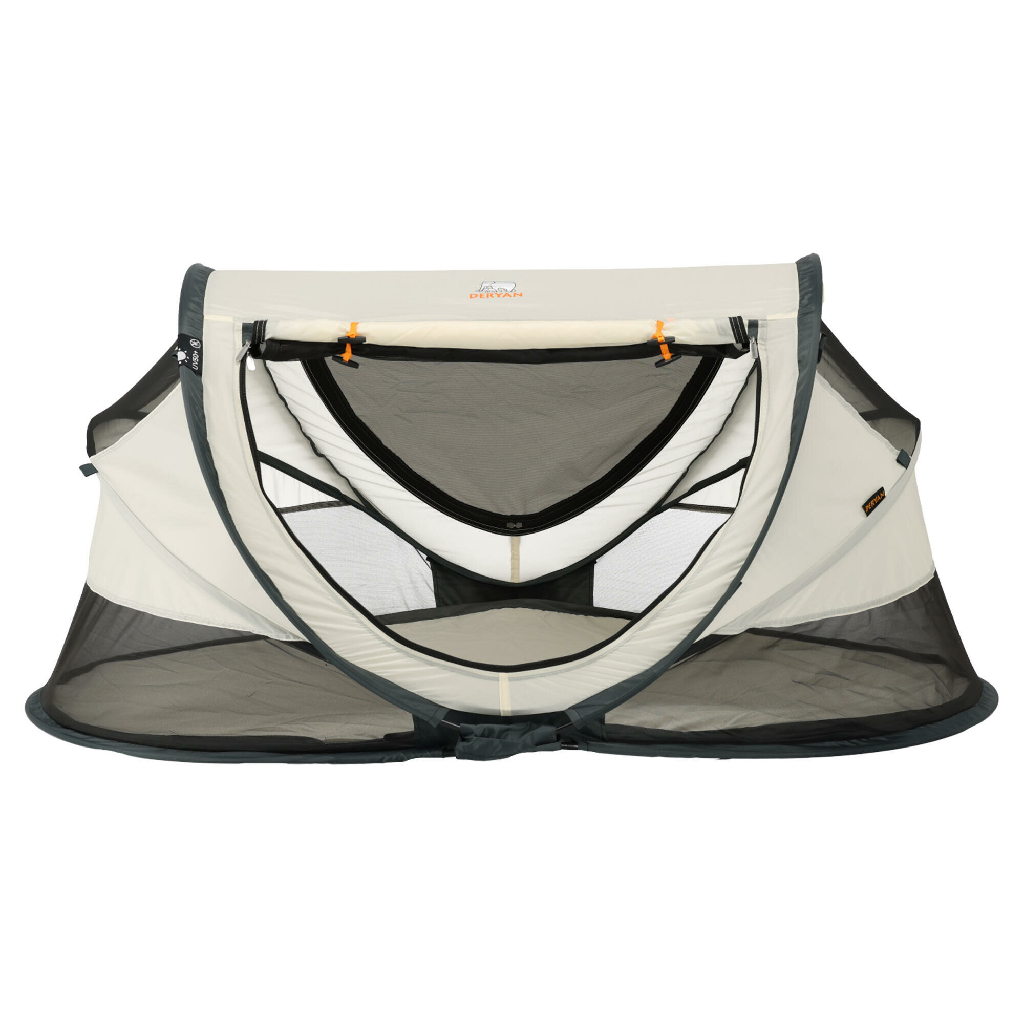 Decathlon Раскладная туристическая кровать, детская Deryan, с самонадувающимся матрасом, 136x84x62 см, бежевая