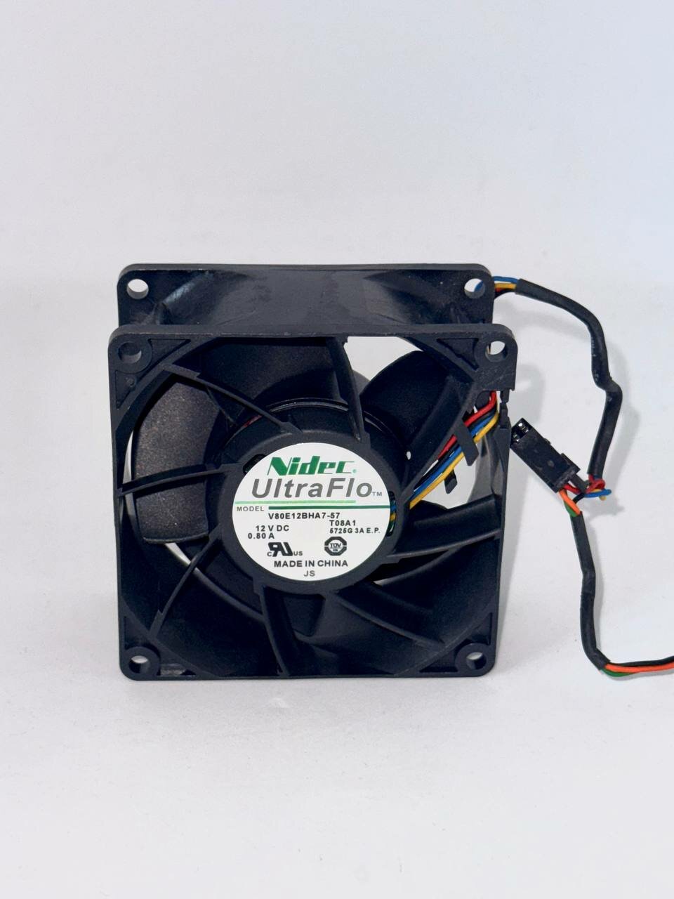 Вентилятор Nidec UltraFlo V80E12BHA5-57 80x38мм 12V 0.6A 4pin