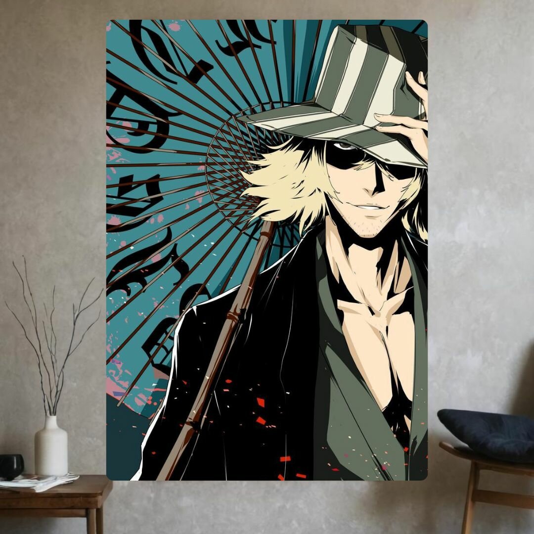 Картина на металле (аниме - Блич) Кискэ Урахара, 20*30см