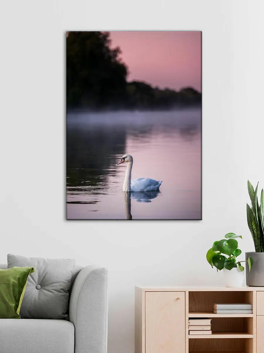 Картина на стену "Лебеди", 50х70 см