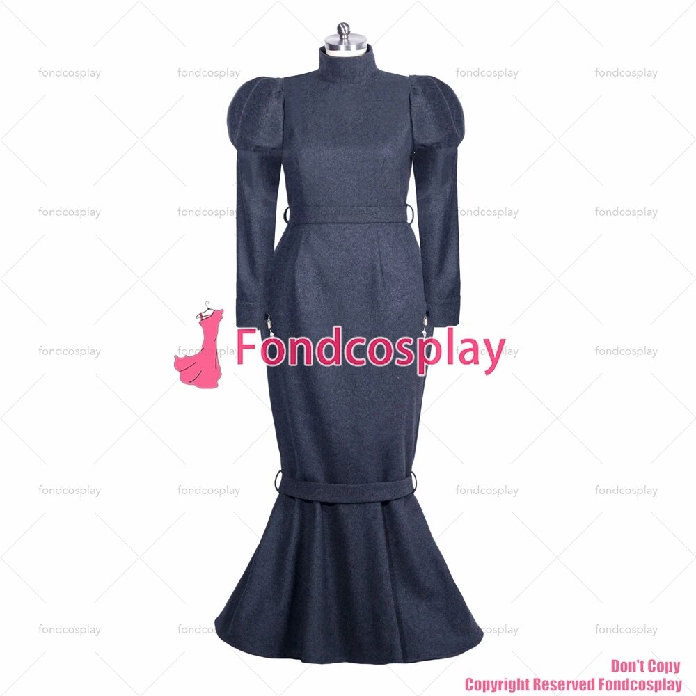 Черное шерстяное платье-костюм fondcosplay sissy maid S, Male