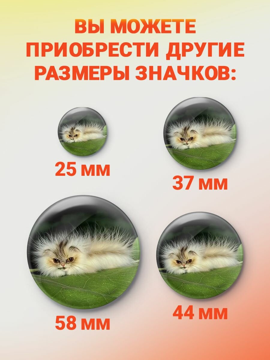 Значок "Котогусеница" — фото 1