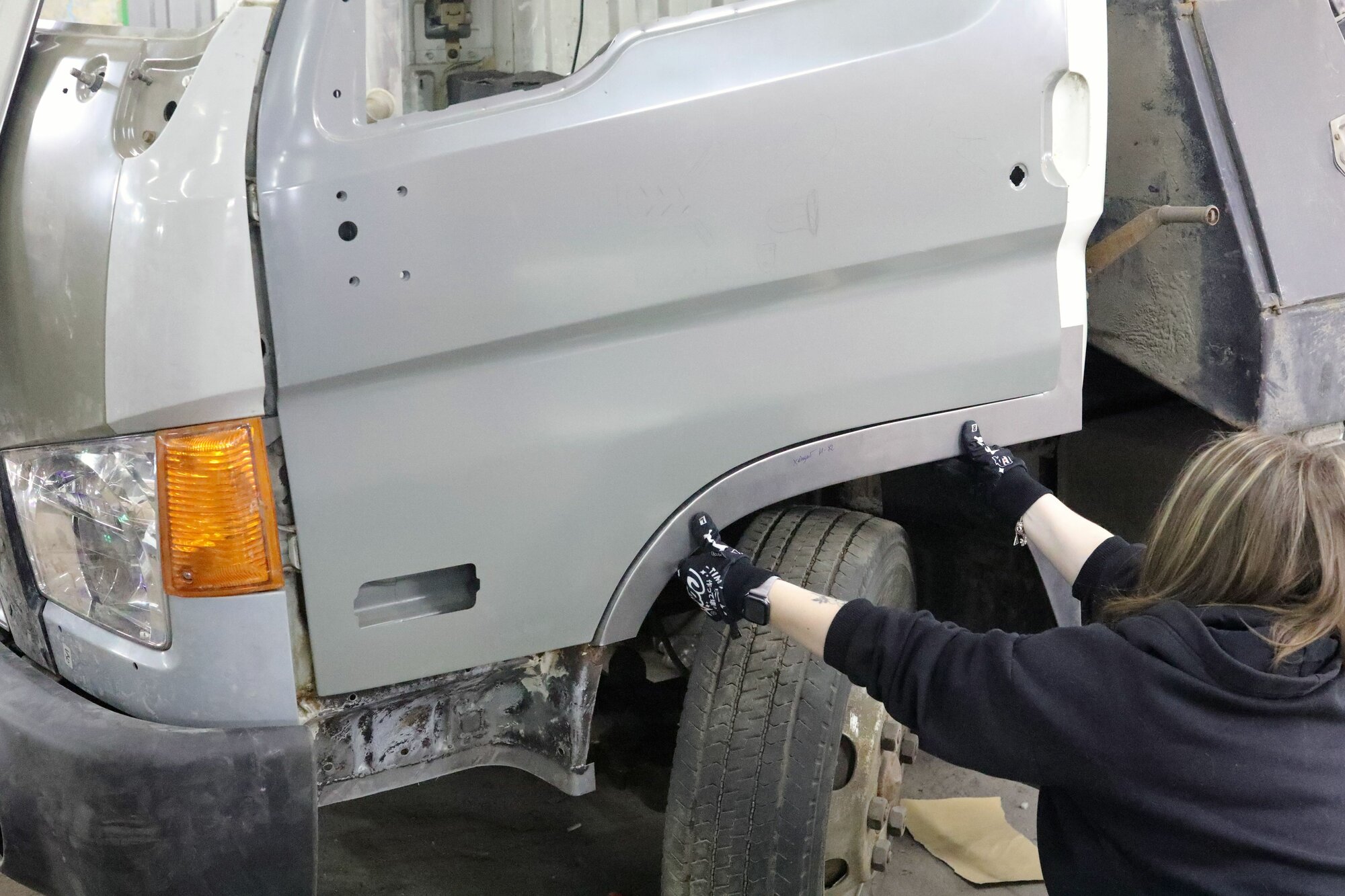 Арки крыла задние (комплект) для Hyundai HD72 2004-2008 (хендай НД72), тип кузова-грузовик, оцинкованная цинк сталь 0.8 мм