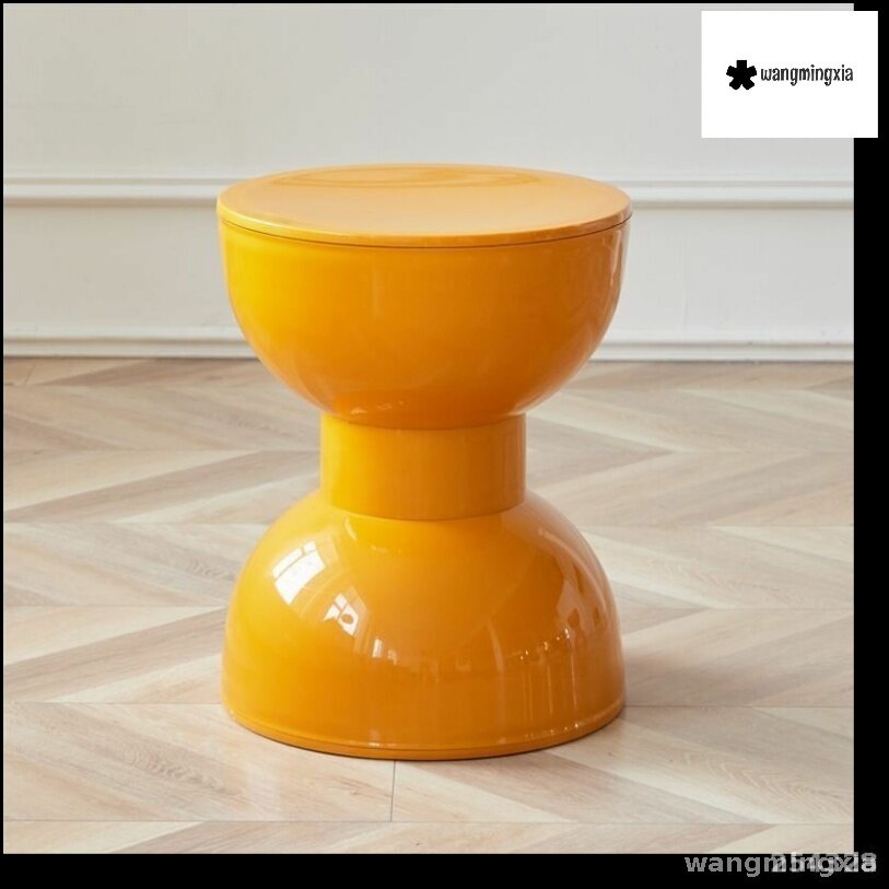 Эксклюзивный пластиковый табурет F049 в горчичном цвете, офисный, выдерживает 200кг