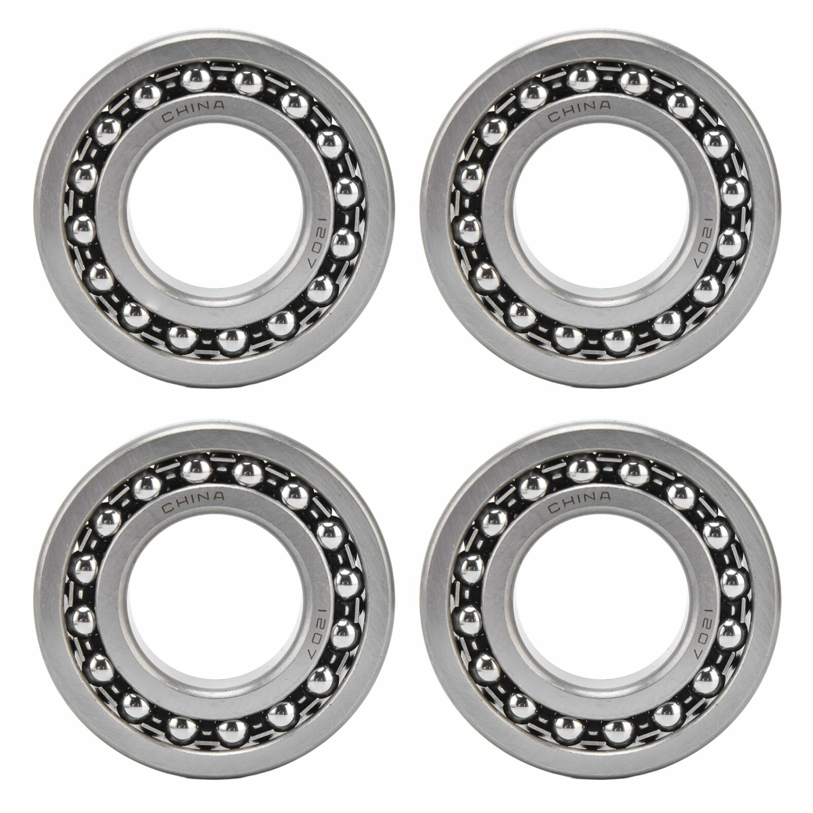 Комплект подшипников 1207 4 шт, высокоскоростной, самоустанавливающийся, двухрядный