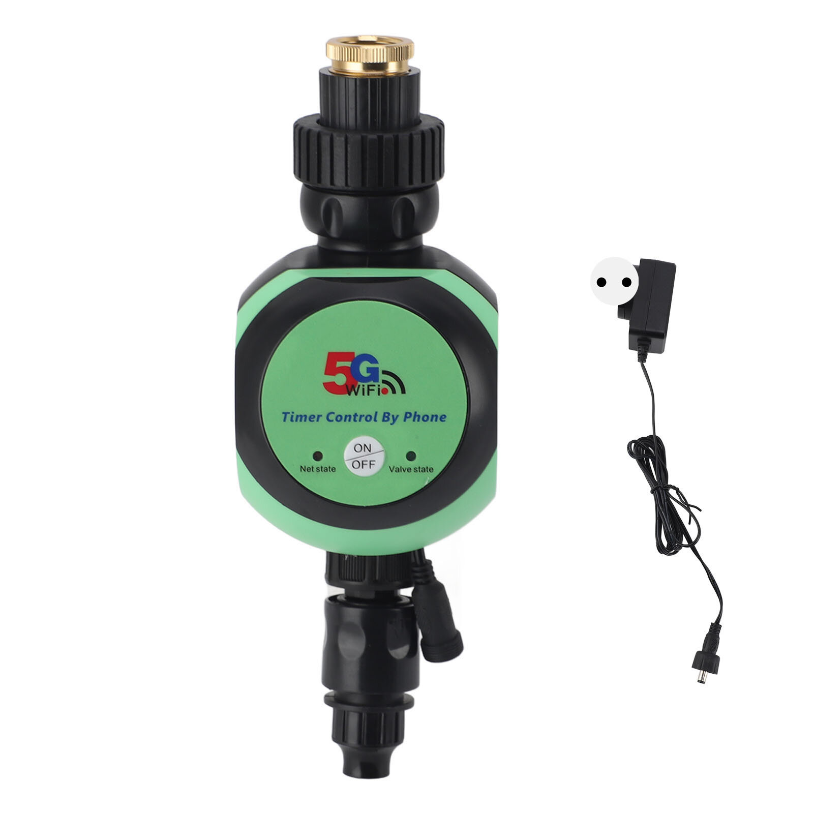 Контроллер ирригации Wi-Fi 5G Wi-Fi Энергосбережение BT Таймер полива с дистанционным управлением для садового балкона Вилка европейского стандарта 100 240 В