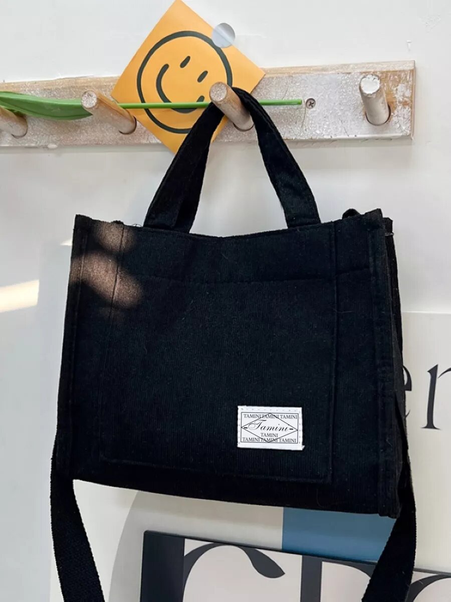 Мини шоппер из вельвета