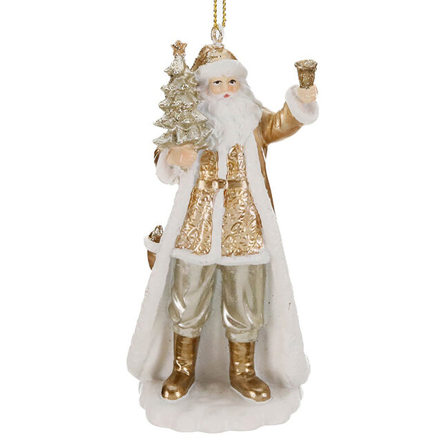 Елочная игрушка Санта-Клаус из Эдинбурга с золотой елочкой 11 см, Goodwill, MC38417-1