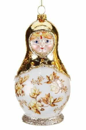 Ёлочная игрушка матрёшка аглая, стекло, 14 см, Goodwill TR19204-1