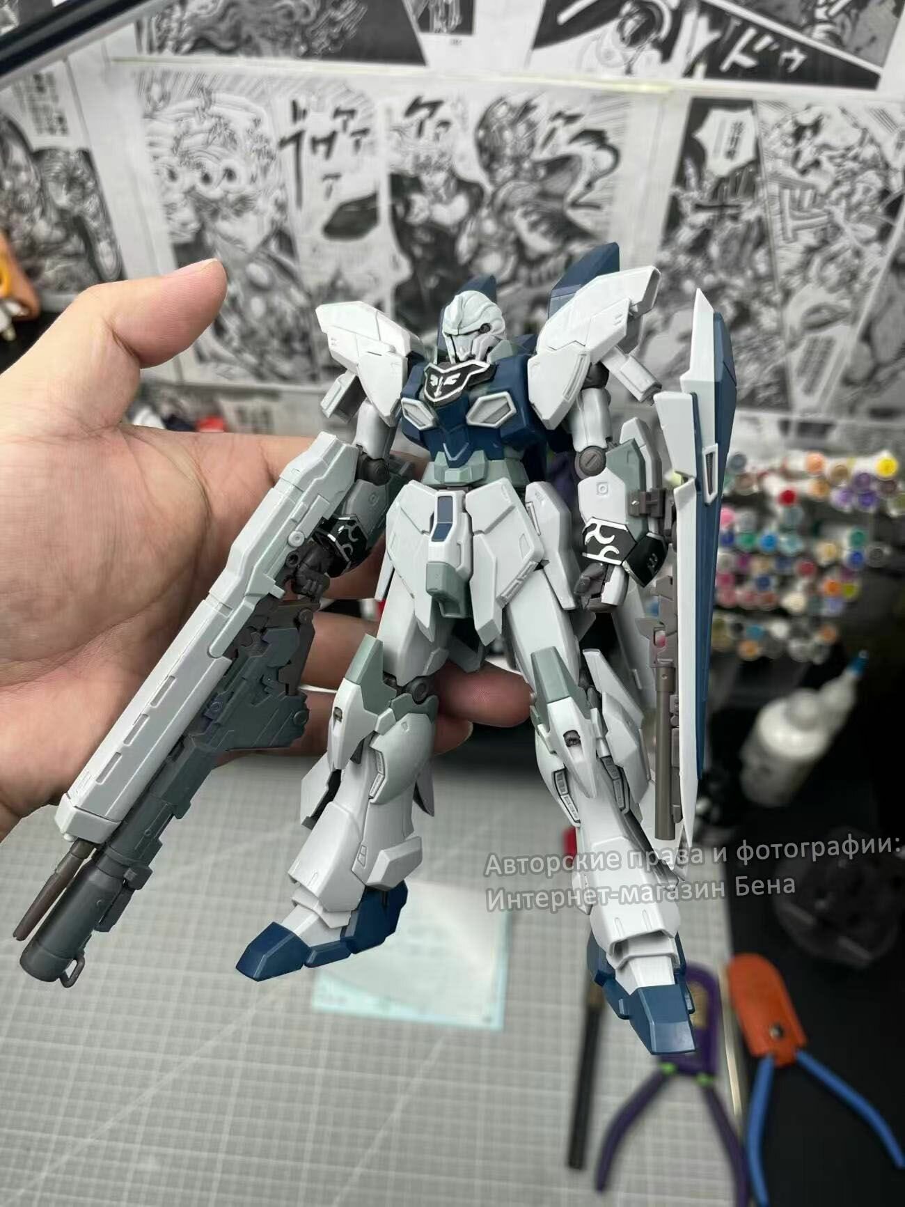 MSN-06S-2 Sinanju Stein (NT Ver.), Aниме Mодель Гундам HG 1:144, Бесплатная подставка и водные деколи