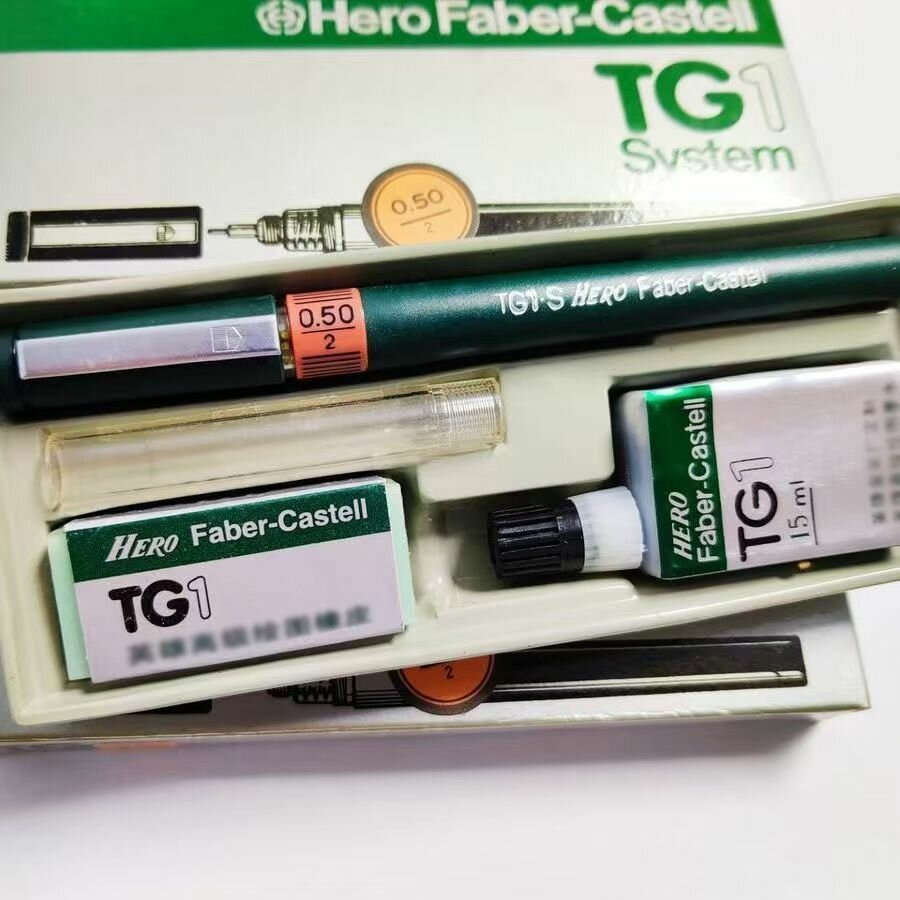 Рапидограф Hero 0.5mm для точных чертежей, черная тушь, набор для контурной графики, Staedtler и Centropen