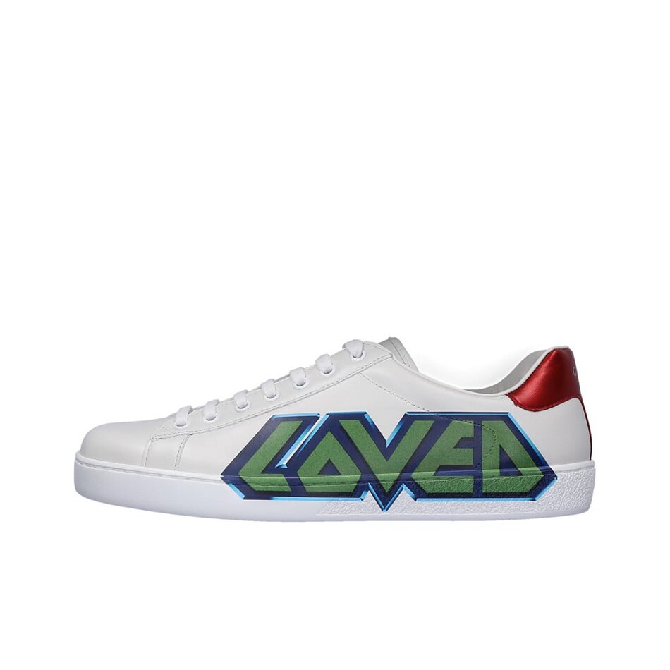 Кроссовки GUCCI ACE, размер EU 44,5 стопа (29.5CM), белый/синий — фото 1