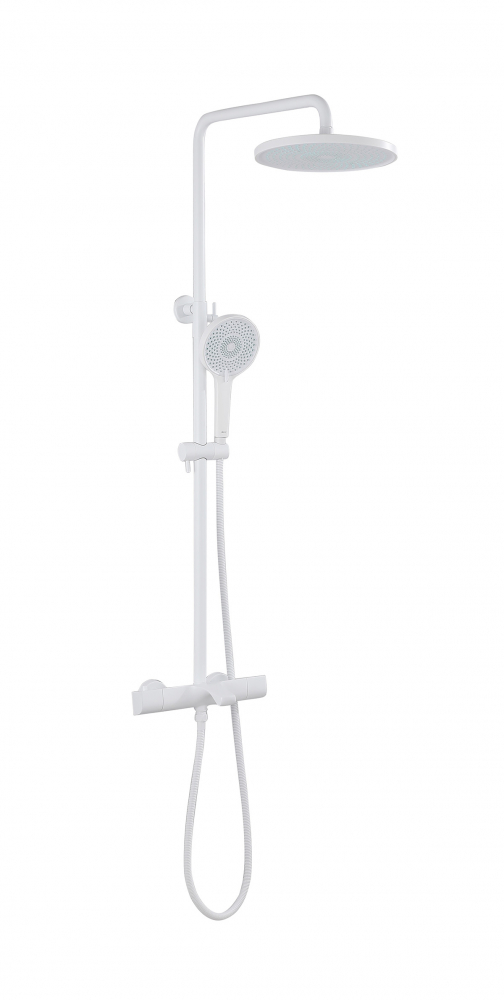 Душевая стойка с термостатом Abber Thermostat AF8516FWL белый матовый