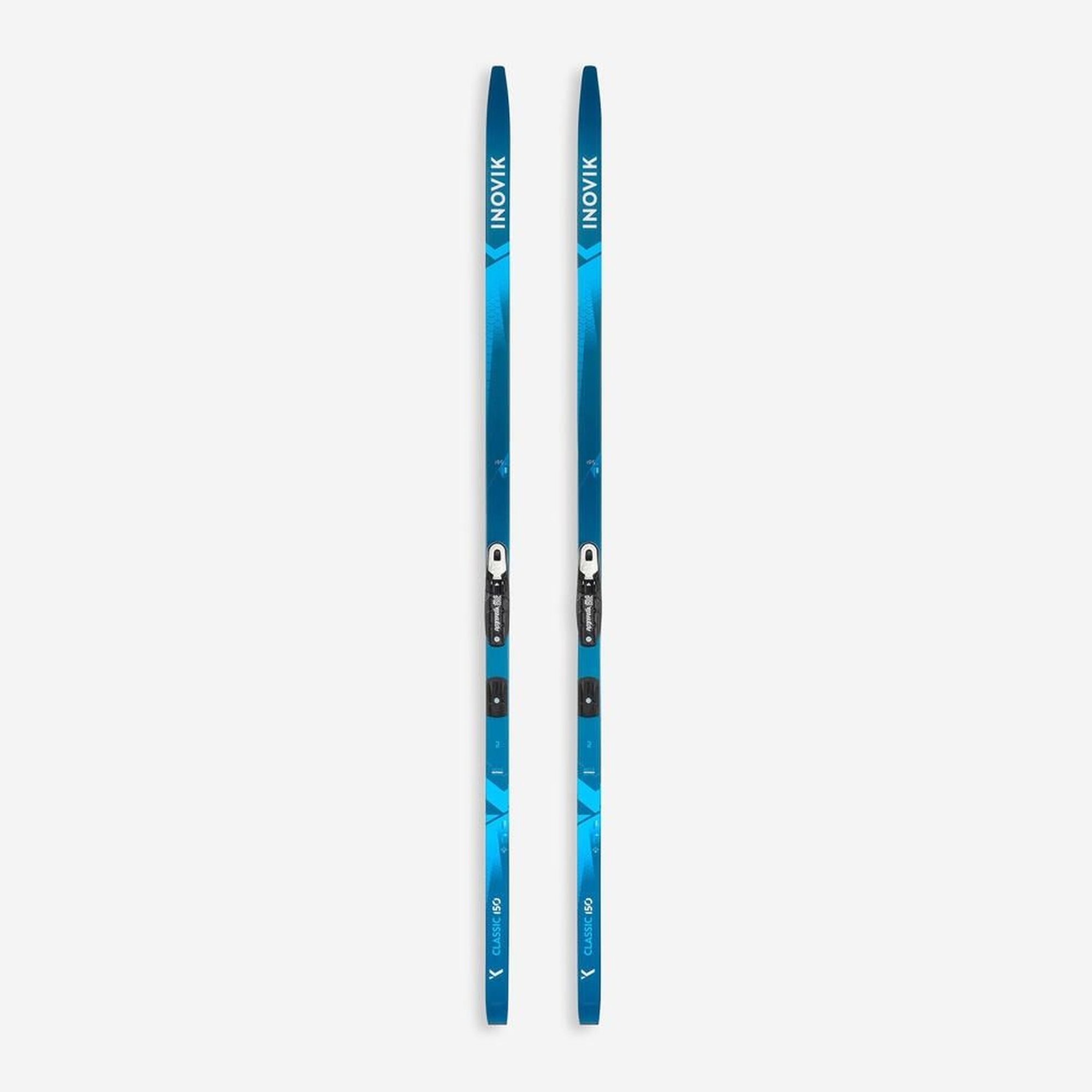 Decathlon Беговые лыжи Inovik 150 Crown Classic для взрослых с креплениями 195 см