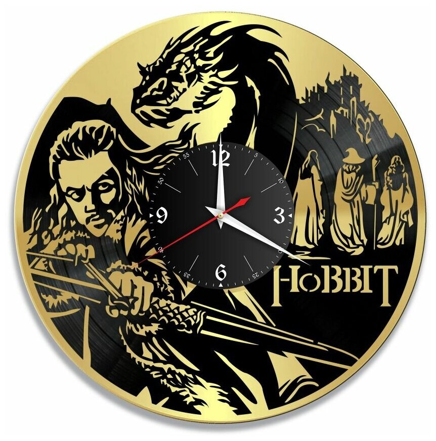 Часы из винила Redlaser "Хоббит, hobbit, властелин колец" VW-10379-1