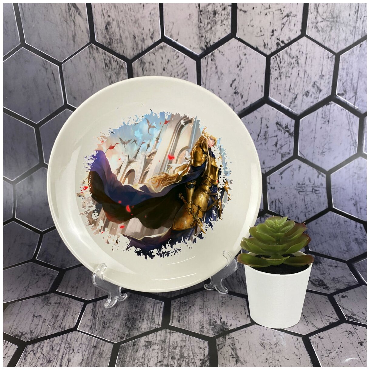 Тарелка Аниме Женщина воин кирито