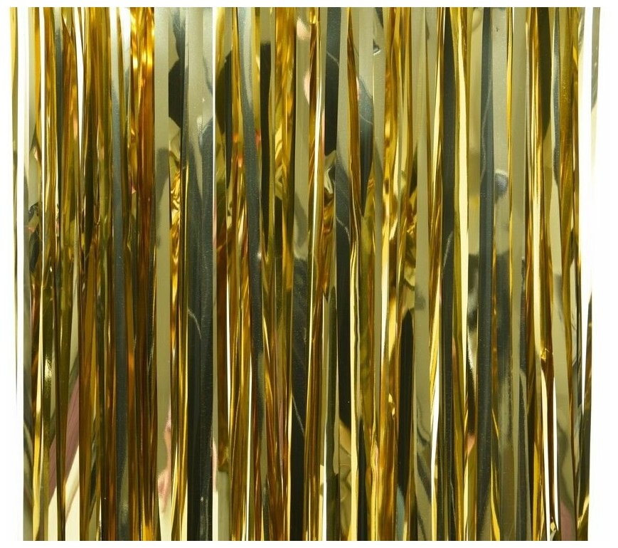 Дождик ёлочный праздничное сияние, золотой, 90х200 см, Kaemingk 435509