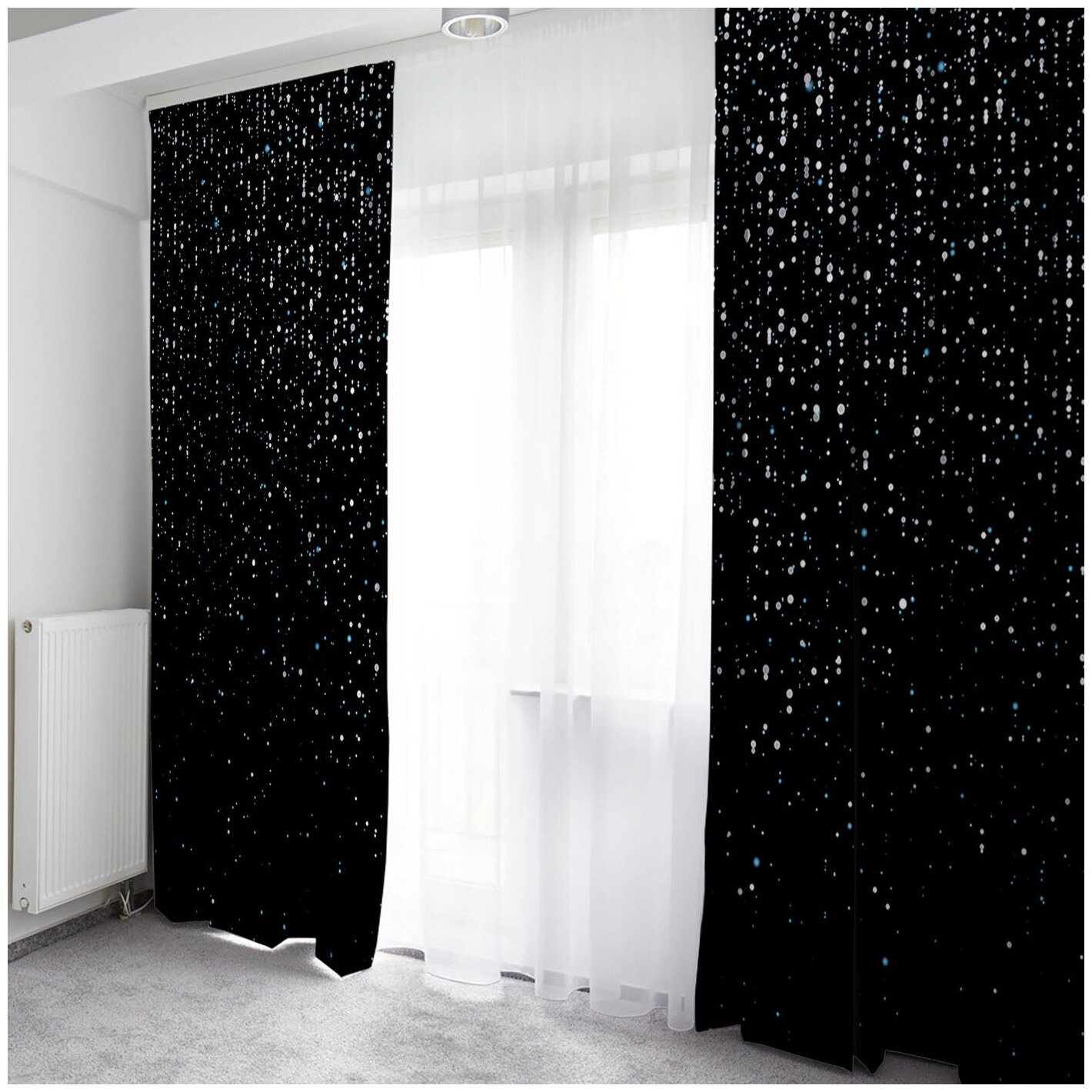 Фотошторы из габардина новогодние Good Room, 290x220 см.