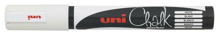Маркер меловой Uni Chalk белый (толщина линии 2.5 мм) 719204