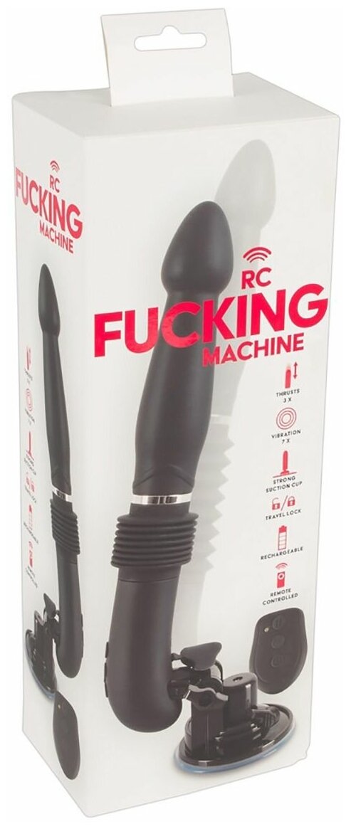 Черная секс-машина с поступательными движениями Fucking Machine, черный