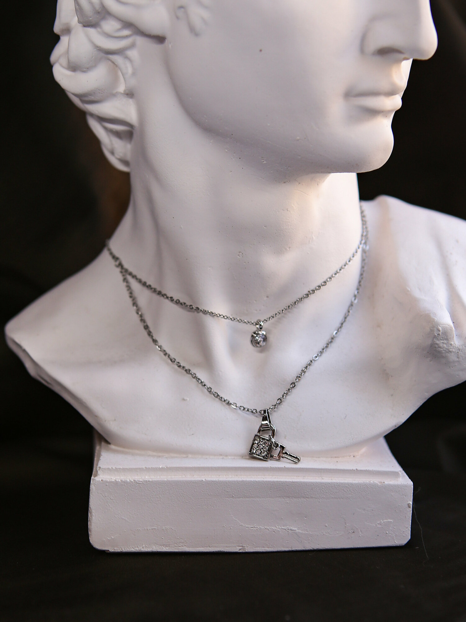 Колье, кристалл, фианит