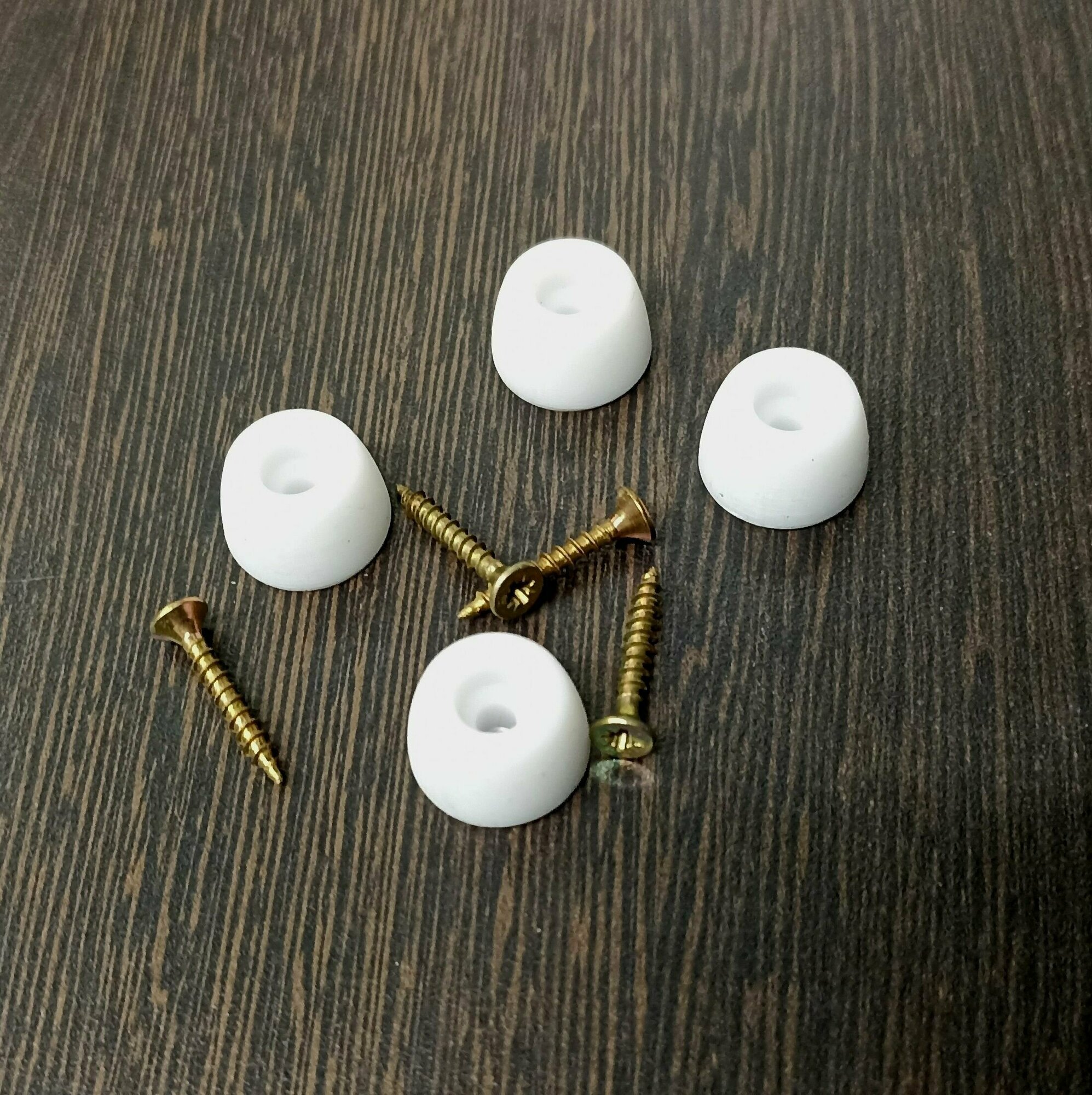 Комплект ножек пукли, опоры, тумбочки для Гармони, цвет белый, размер 15х10